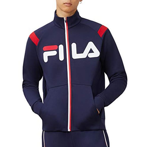Fila | Jackets & Coats | Mens Fila Navy Red Full Zip Track Jacket Nwt ...